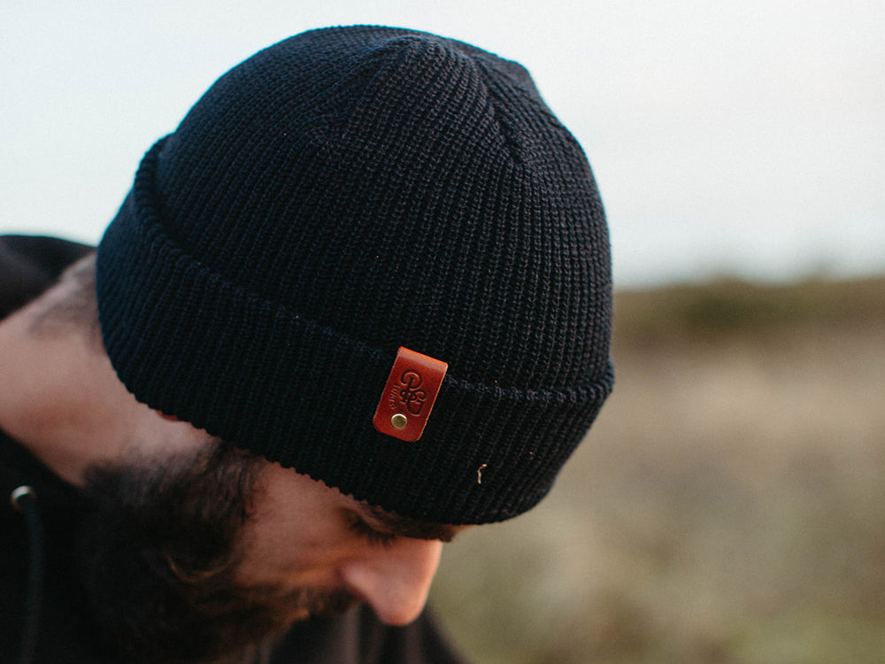 Supply Toque - Cuffed Beanie with Leather Patch - Made In Canada